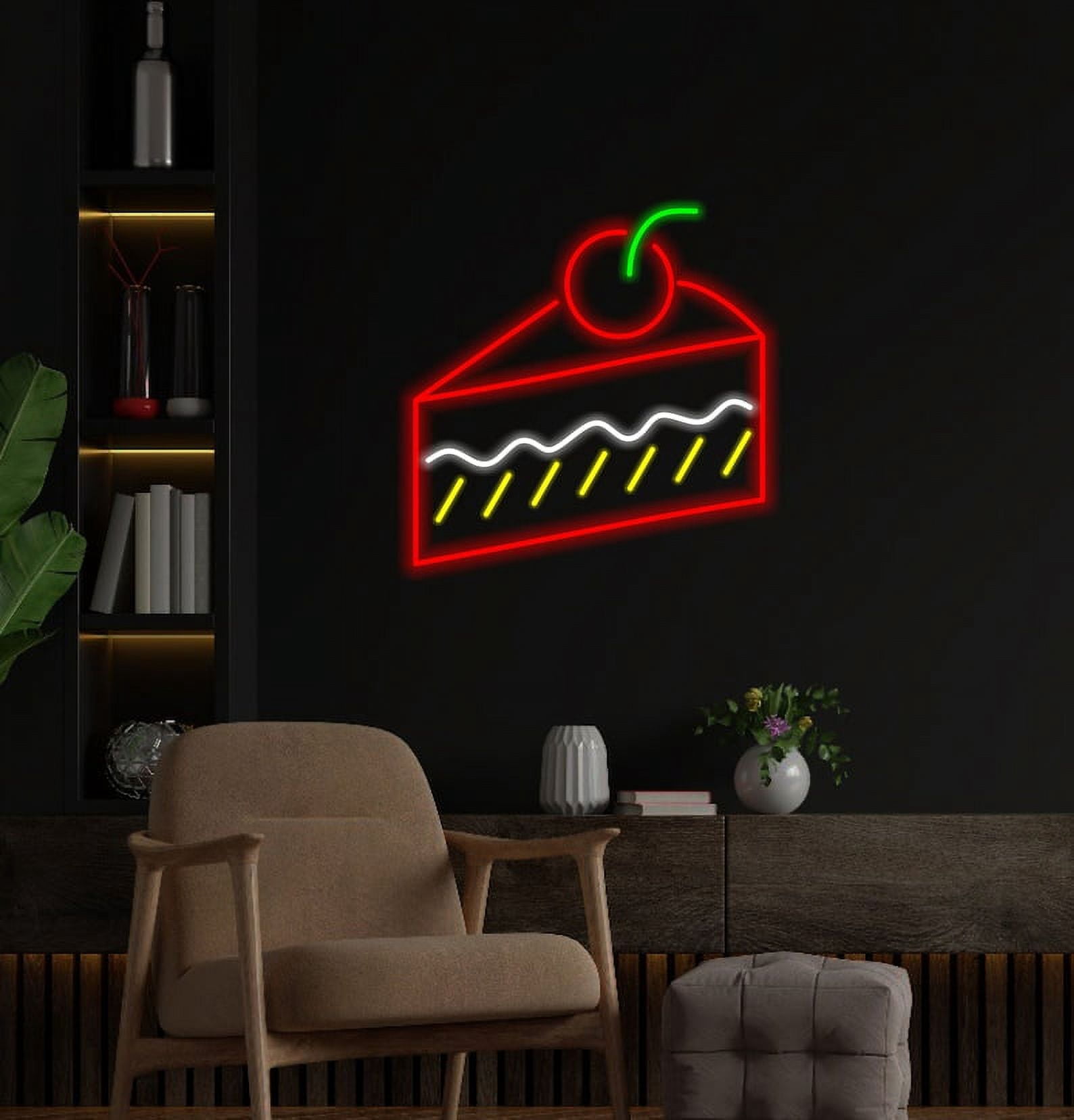 Handmadetneonsign Cake neon sign, cake led neon, sweet shop led light ...