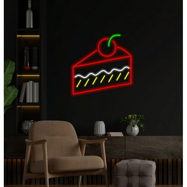 Handmadetneonsign Cake neon sign, cake led neon, sweet shop led light ...