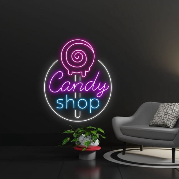 Handmadetneonsign Candy Shop Neon Sign, Candy Shop Led Sign, Candy Shop ...
