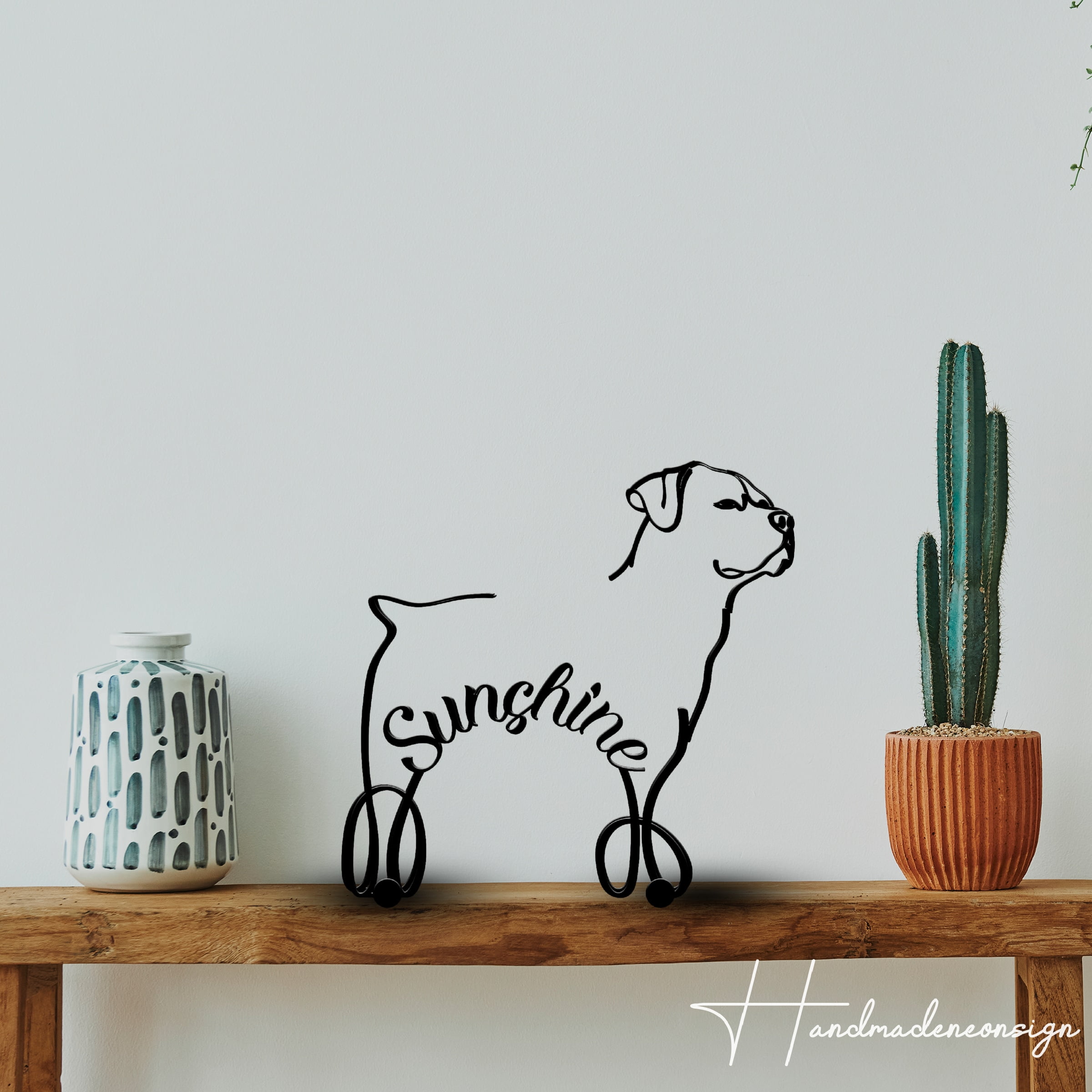 Handmadetneonsign Cane Corso Italian Mastiff Metal Desk, Dog Metal ...