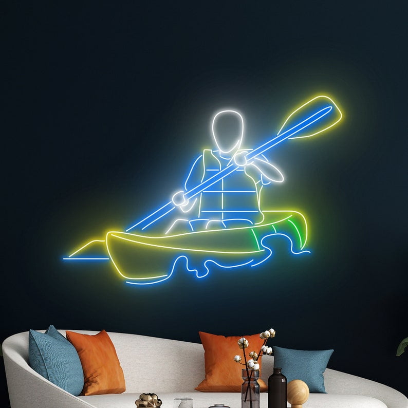 Handmadetneonsign Canoe Rowing Neon Sign, Canoe Rowing Led Sign, Canoe ...