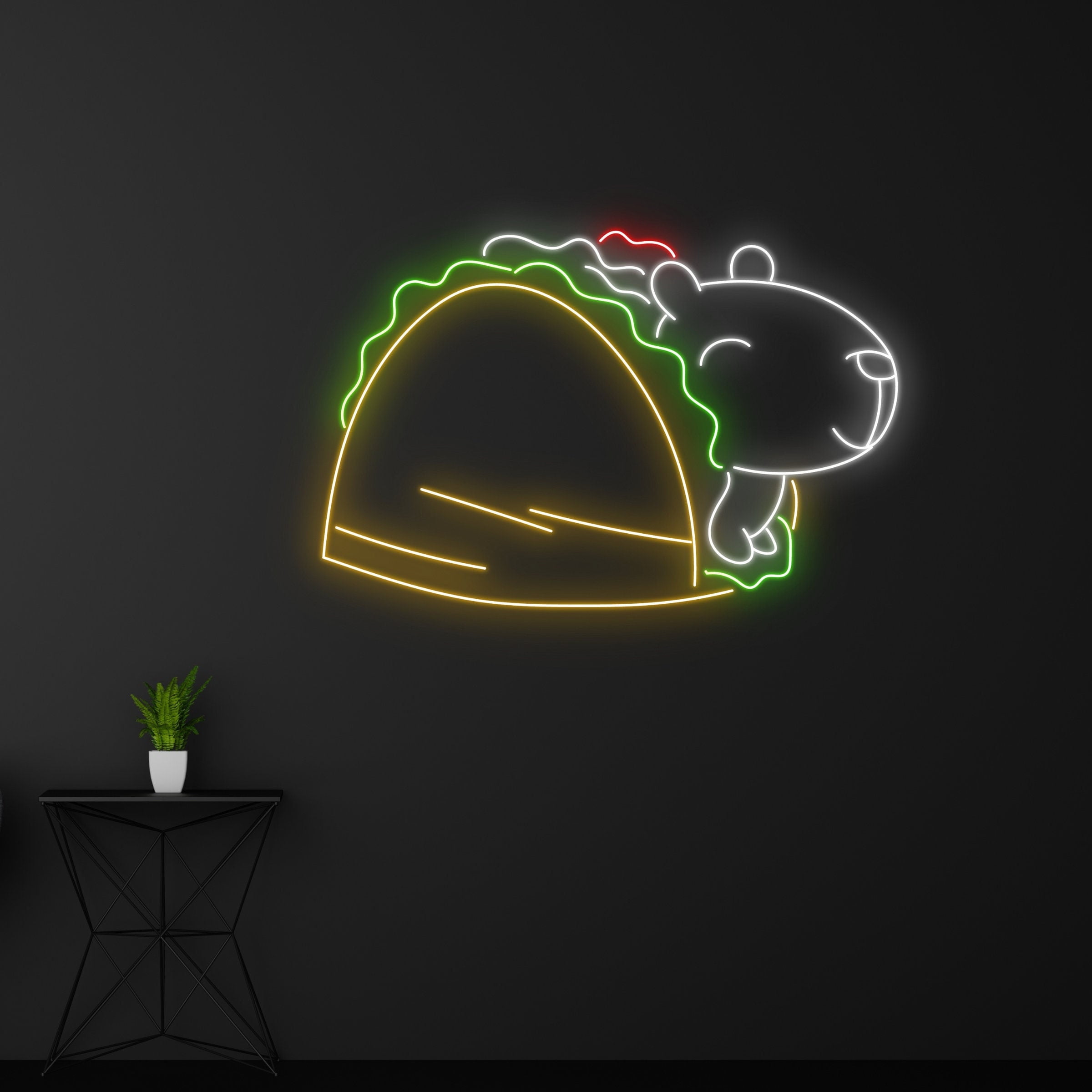 Handmadetneonsign Capybara Tacos Neon Sign, Tacos Capybara Led Sign ...