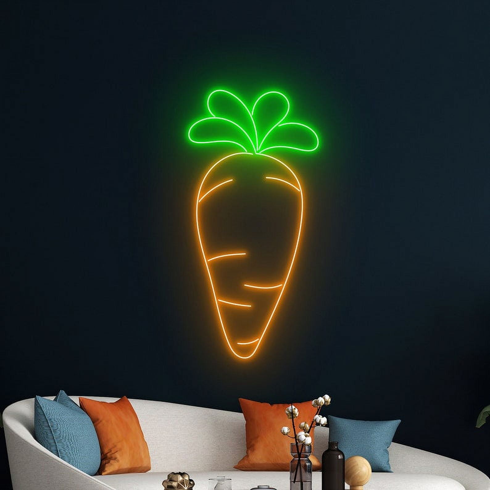 Handmadetneonsign Carrot Neon Sign, Carrot Led Sign, Carrot Neon Light ...
