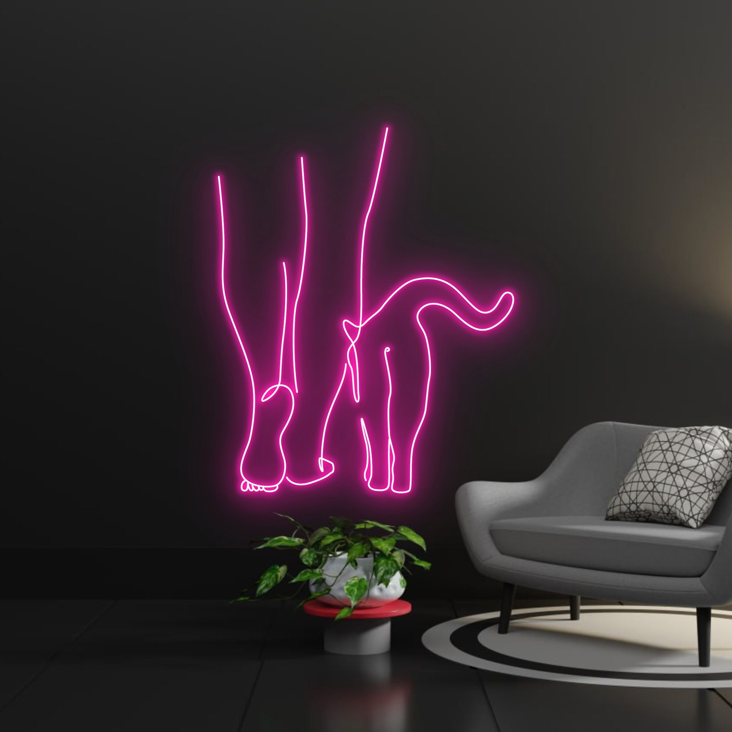 Handmadetneonsign Cat Led Sign, Cat Lovers Neon Sign, Wall Decor, Cute ...