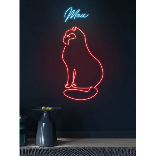 Handmadetneonsign Cat Name Neon Sign, Cat Neon Sign, Custom Kitten Pet ...