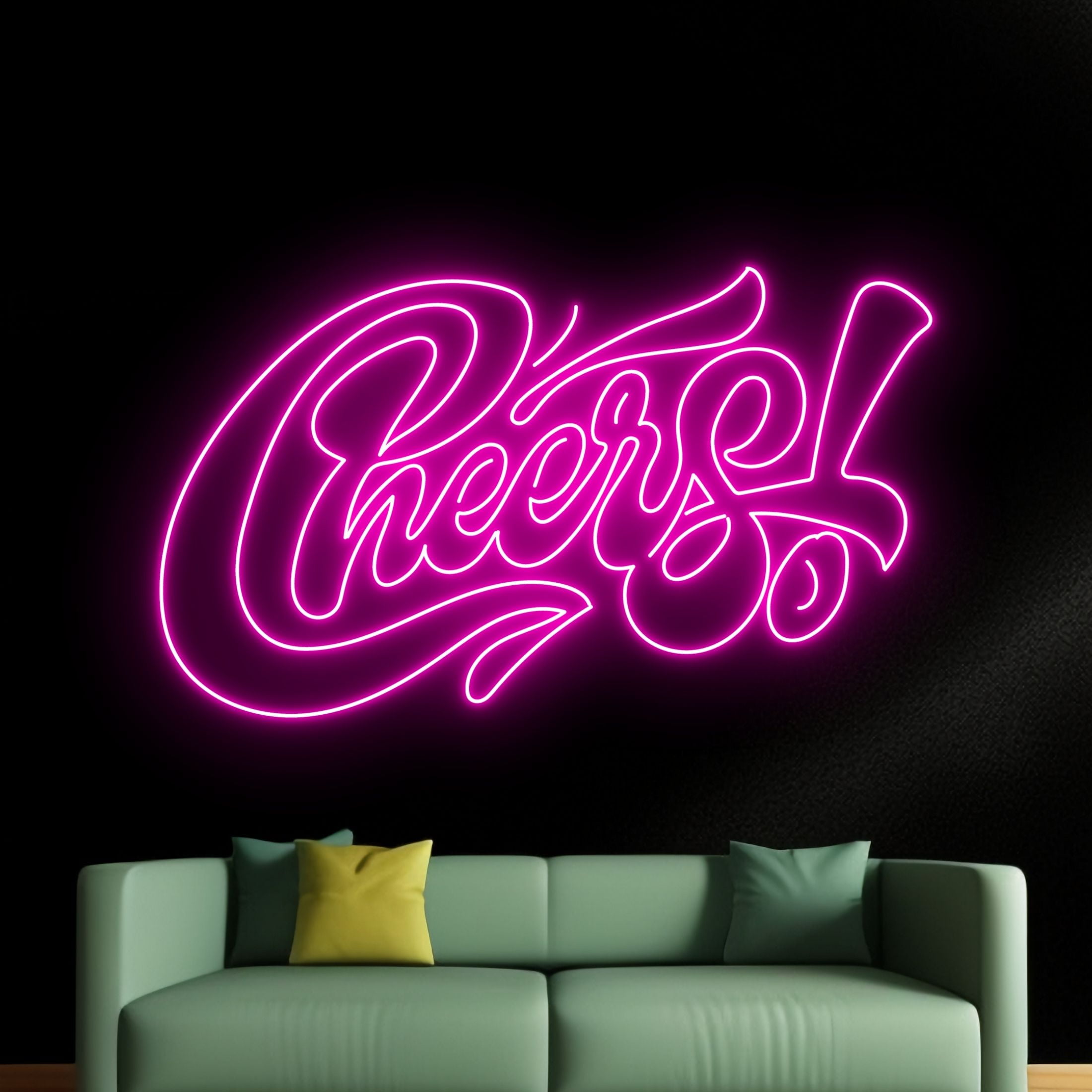Handmadetneonsign Cheers Neon Sign, Cheers Wall Art Decor, Cheers Wall ...
