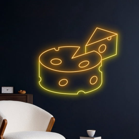 Handmadetneonsign Cheese Neon Sign, Cheese Food Wall Art Decor, Food ...