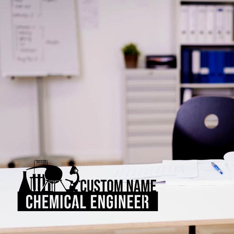 Handmadetneonsign Chemical Engineer Metal Nameplate, Chemical Engineer ...