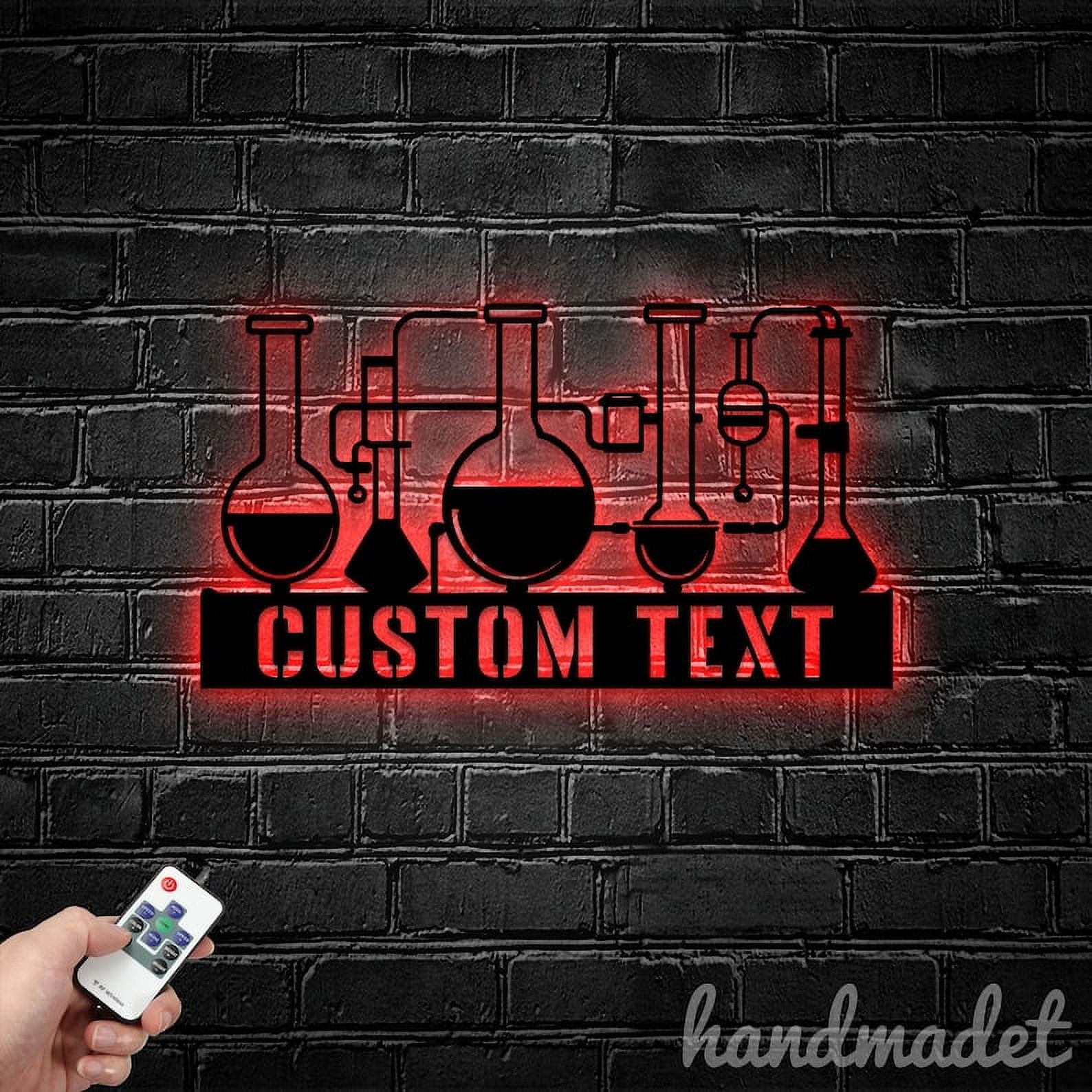 Handmadetneonsign Chemistry Teacher Metal Wall Art Light, University ...