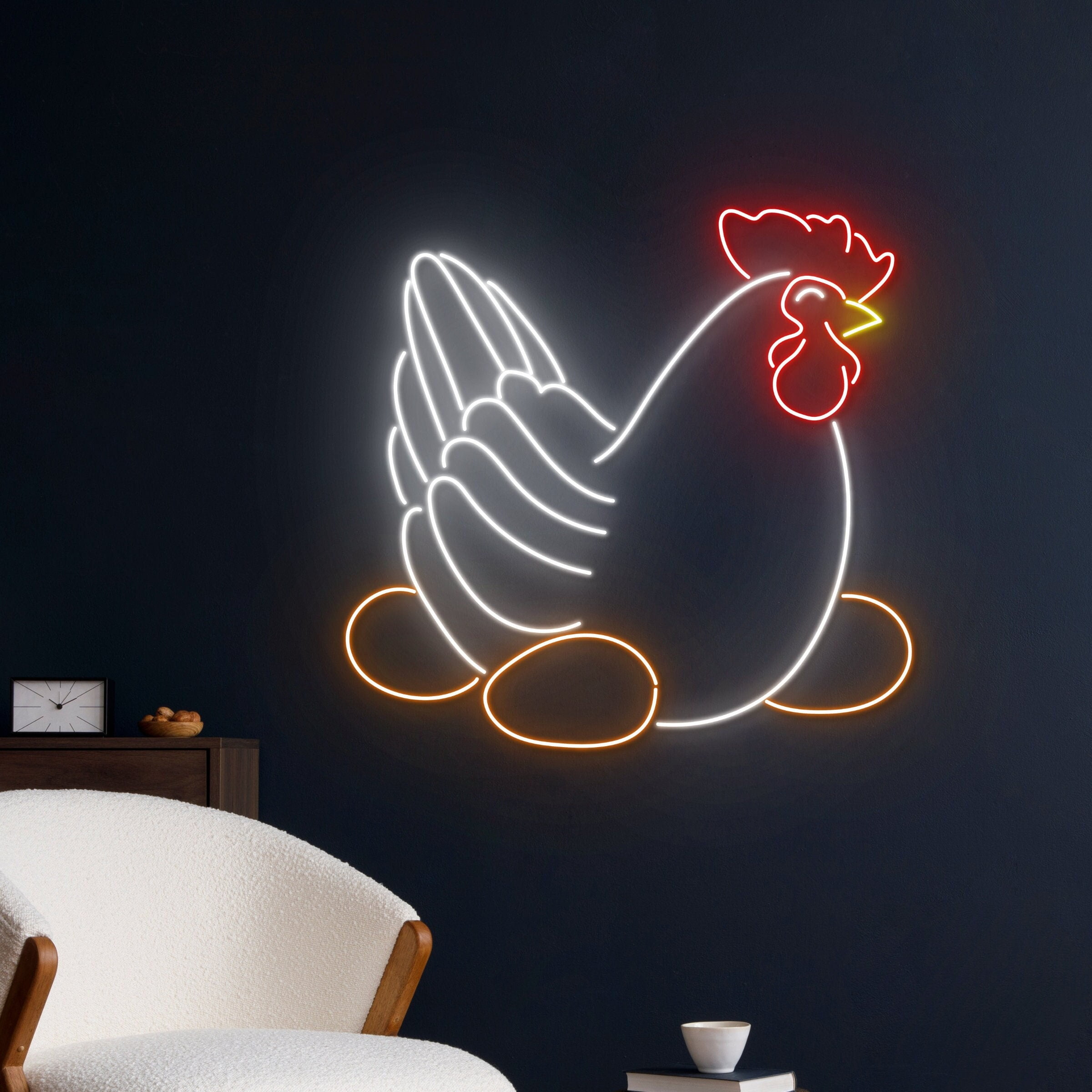 Handmadetneonsign Chicken Hatching Egg Neon Light, Chicken Egg Led ...