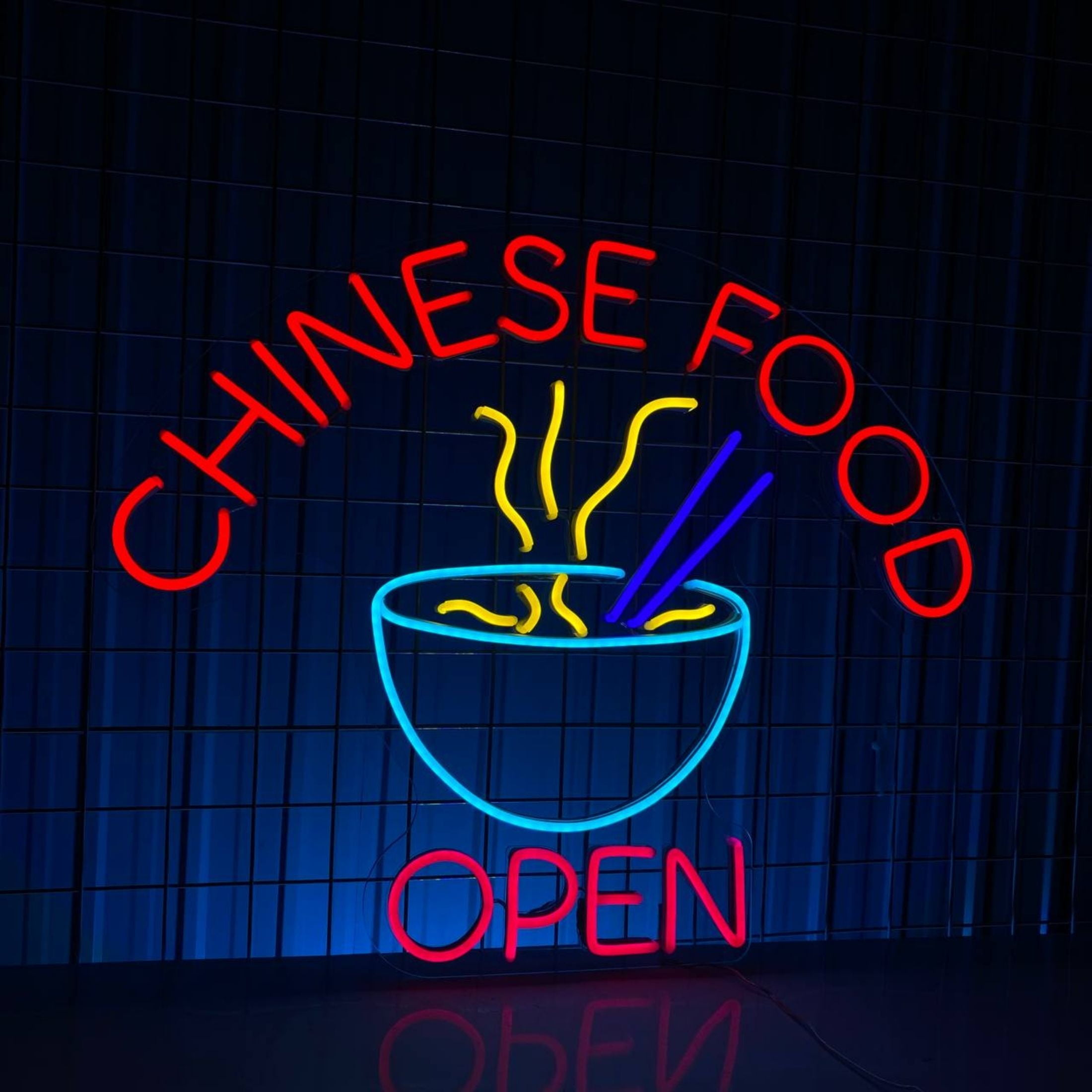 Handmadetneonsign Chinese Food Neon Sign, Chinese Food Store Wall Art ...