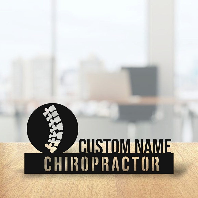 Handmadetneonsign Chiropractor Metal Nameplate, Chiropractor Doctor ...