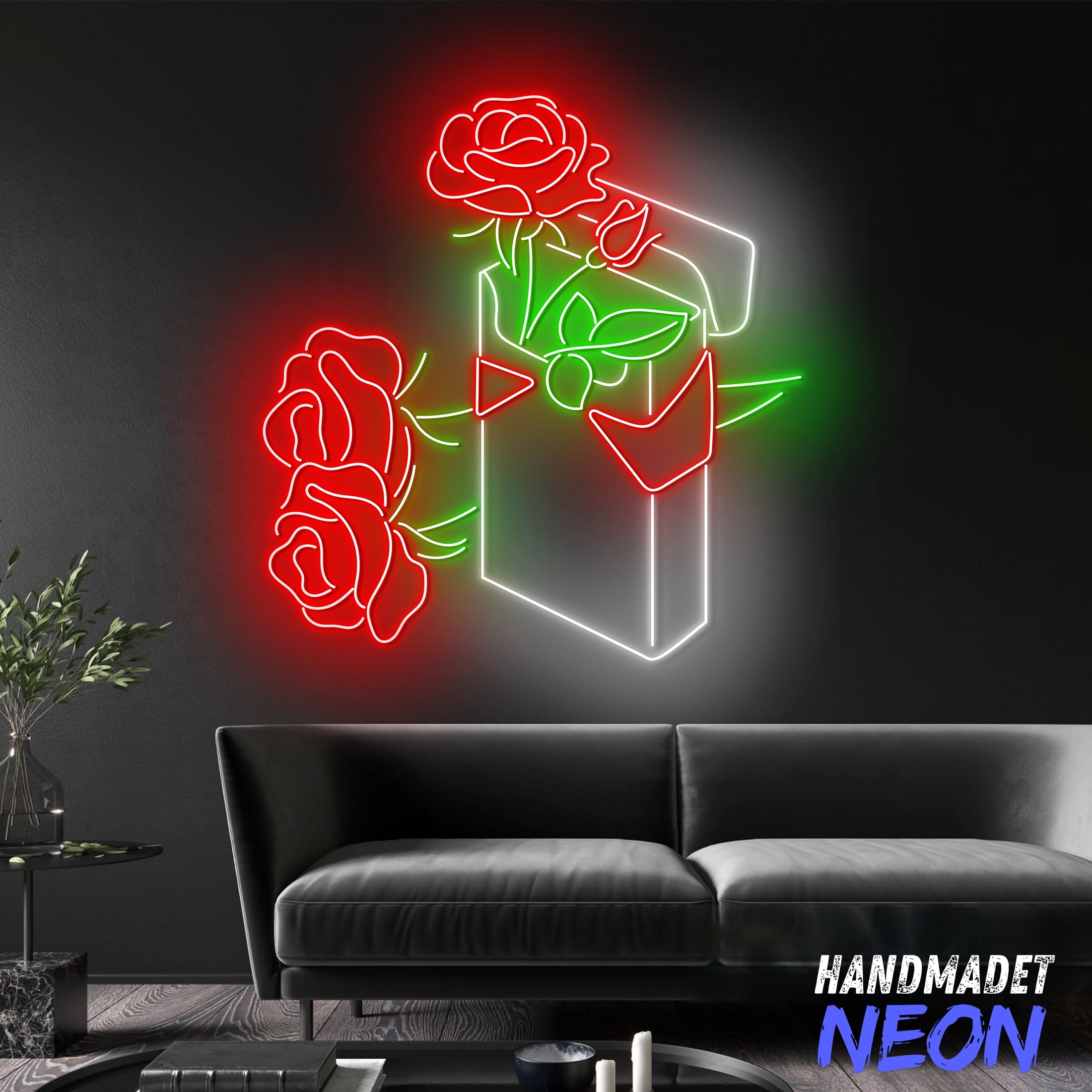 Handmadetneonsign Cigarette Pack Neon Sign, Led Wall Light For Bar ...