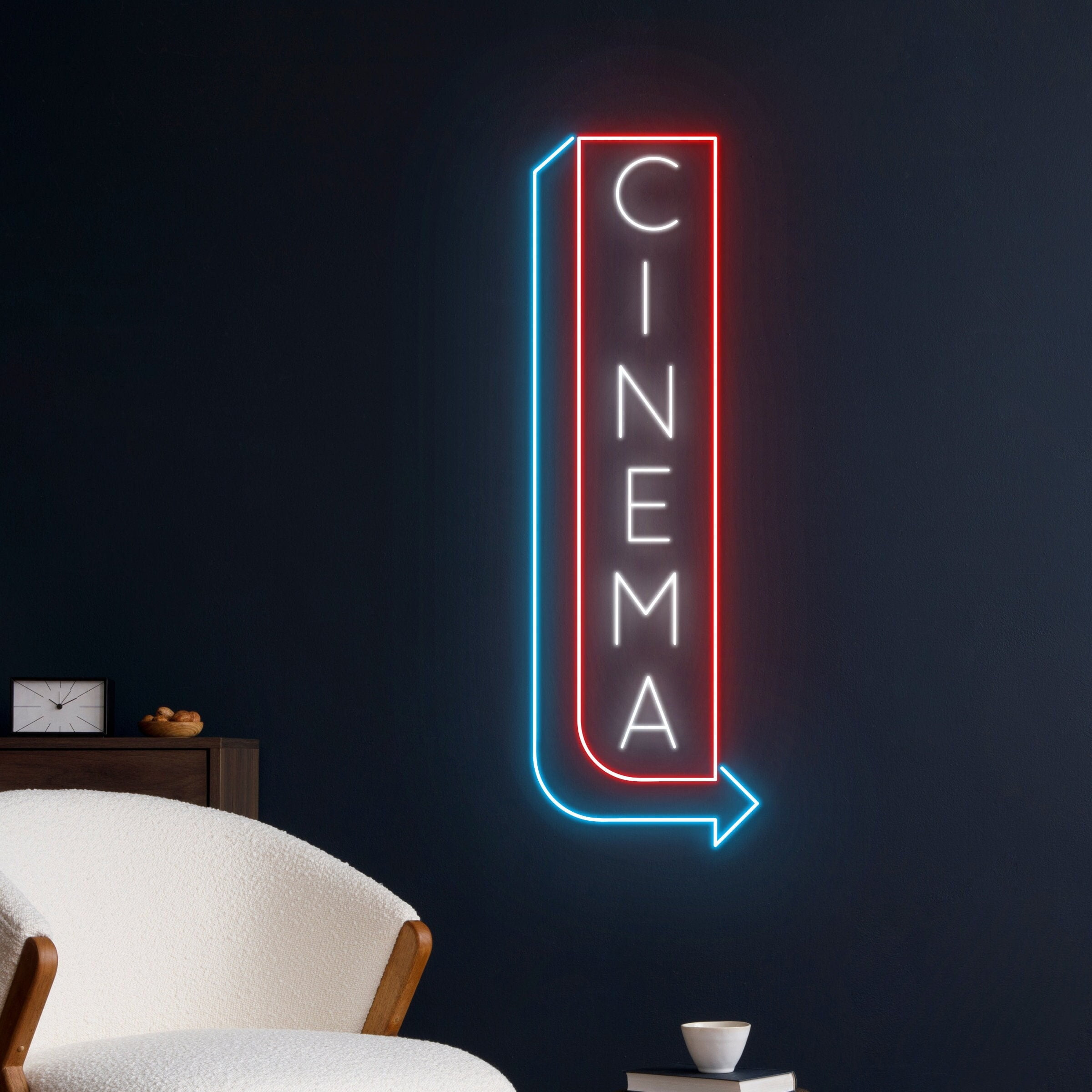 Handmadetneonsign Cinema Direction Arrow Right Neon Sign, Cinema Arrow ...