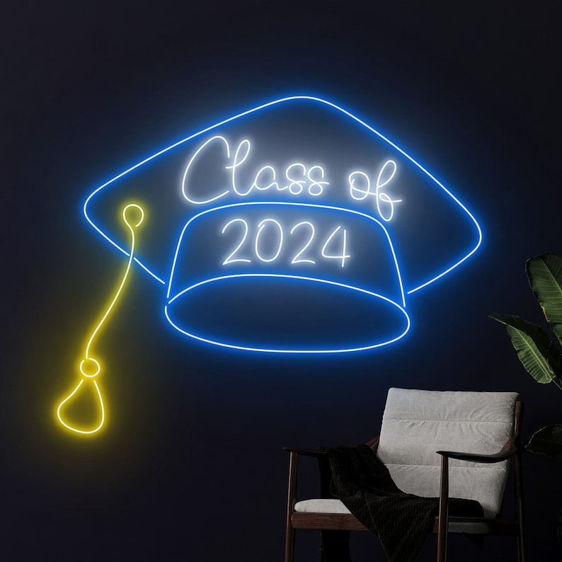 Handmadetneonsign Class Of 2024 Neon Sign, Graduation Gifts, Neon Sign ...