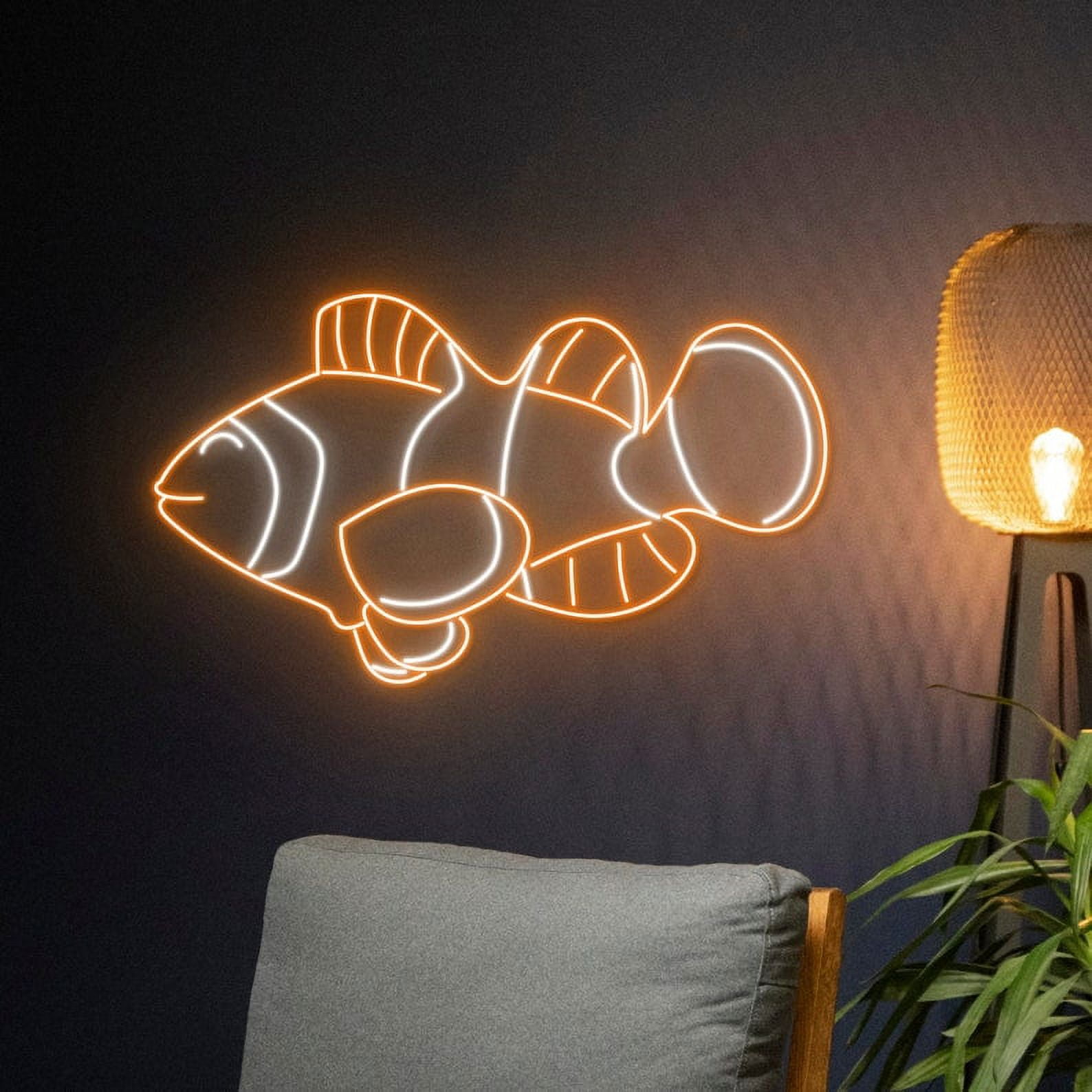 Handmadetneonsign Clownfish Neon Sign, Clown Fish Led Sign, Clownfish ...