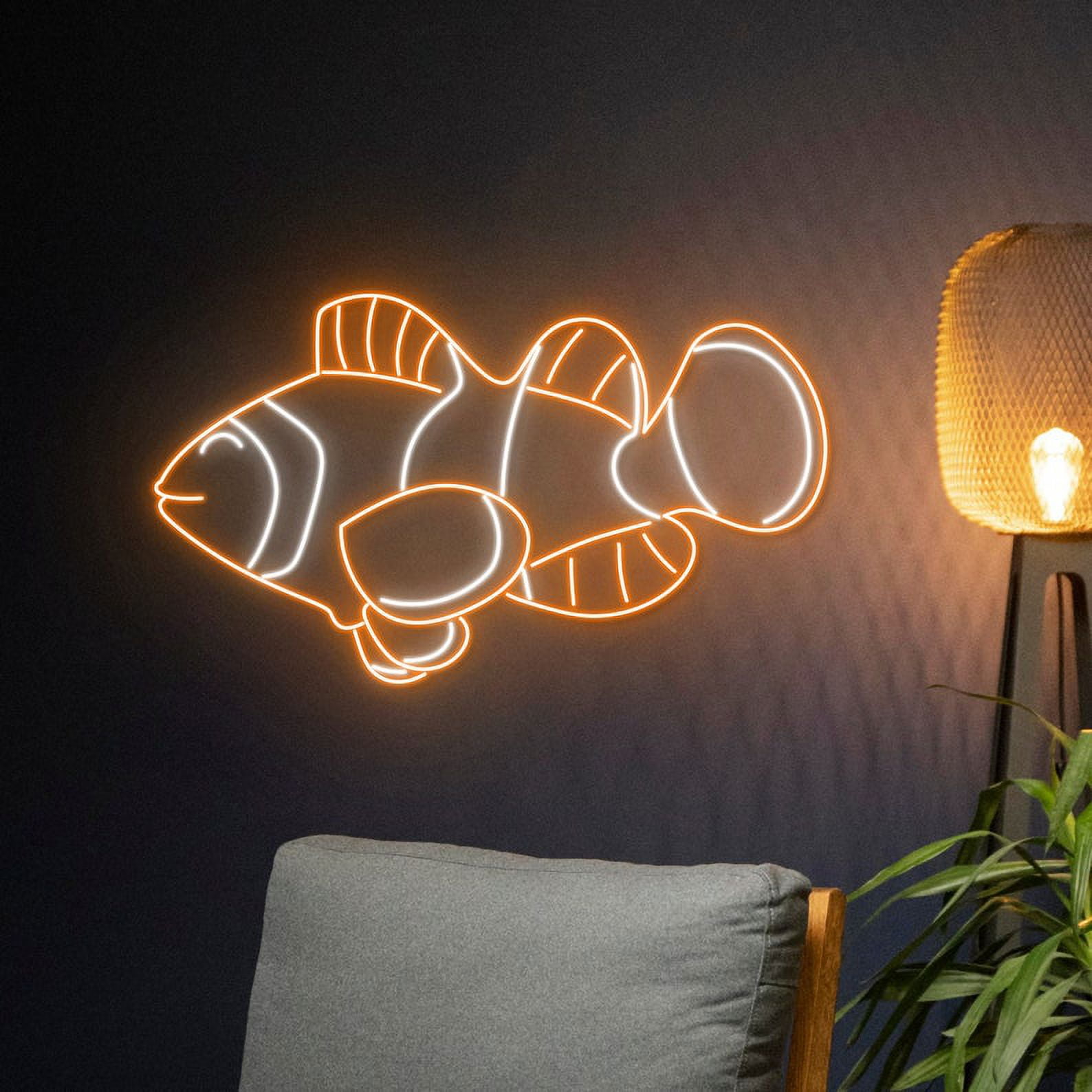 Handmadetneonsign Clownfish Neon Sign, Clown Fish Led Sign, Clownfish ...