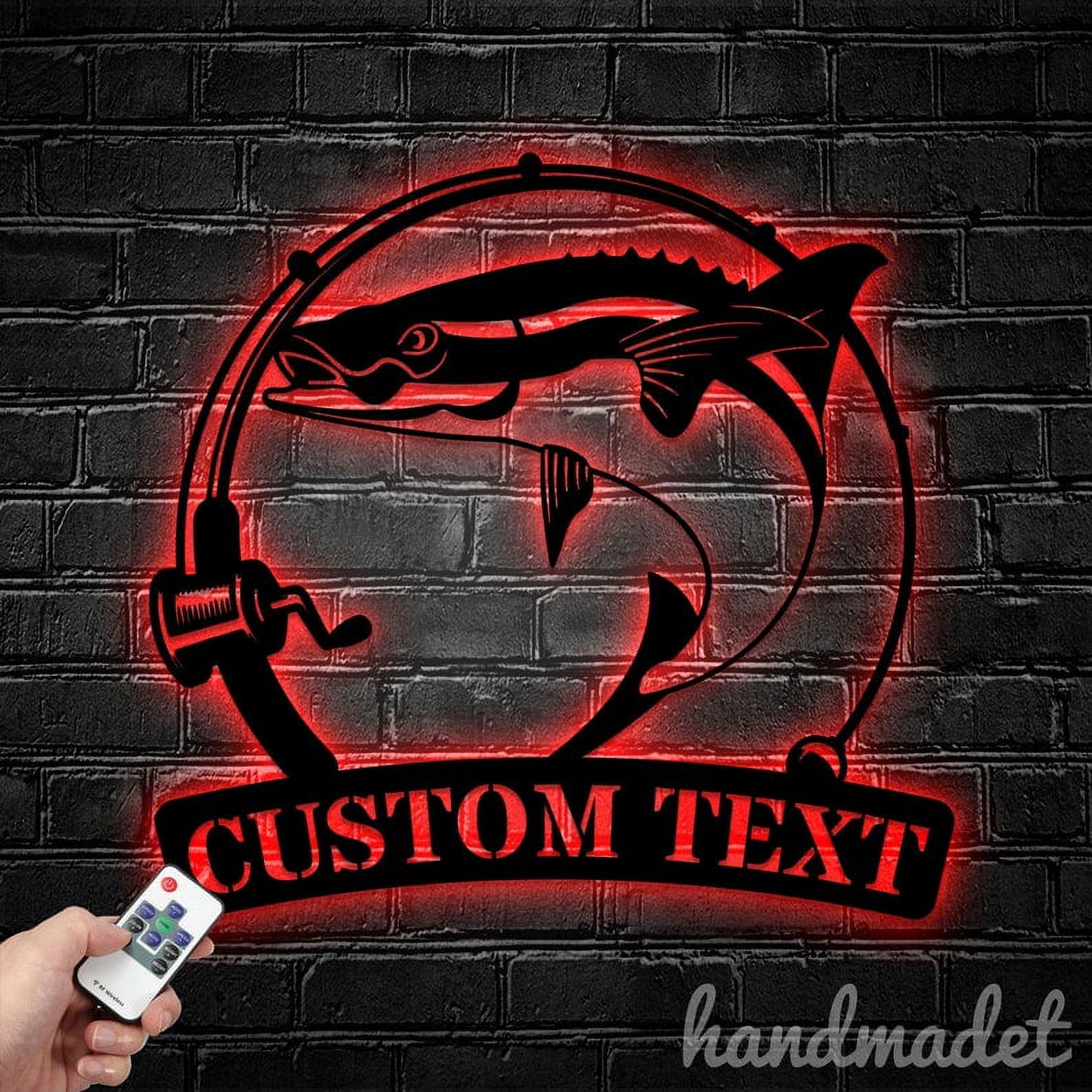 Handmadetneonsign Cobia Fish Metal Wall Art Light, Fish Metal Sign Wall ...