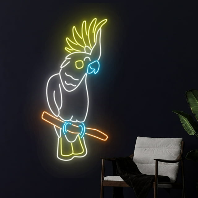 Handmadetneonsign Cockatoo Led Sign, Cockatoo Bird Neon Light, Cockatoo ...
