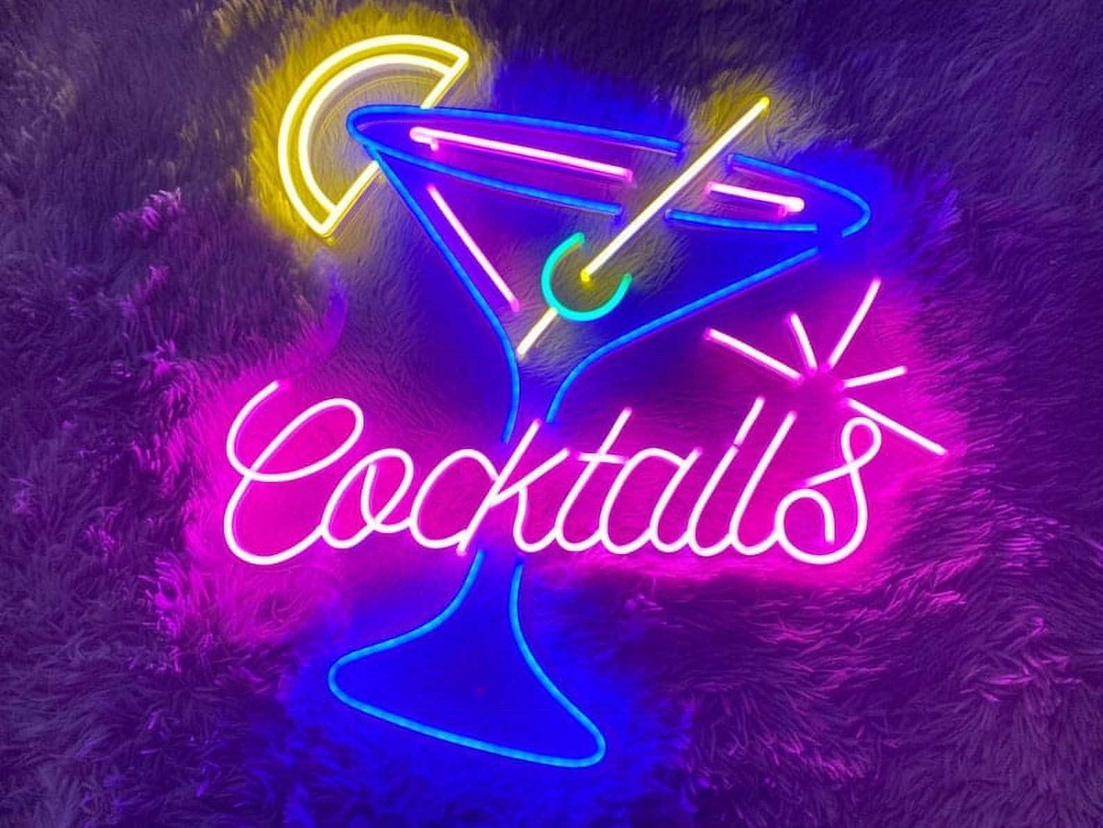 Handmadetneonsign Cocktails Led Sign, Cocktails Neon Sign, Wall Decor ...