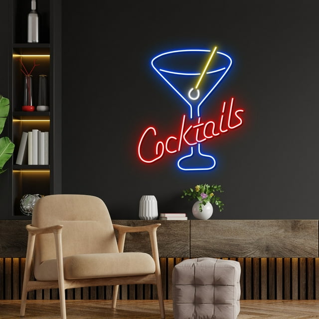 Handmadetneonsign Cocktails Led Sign, Pub Led Sign, Wall Decor ...