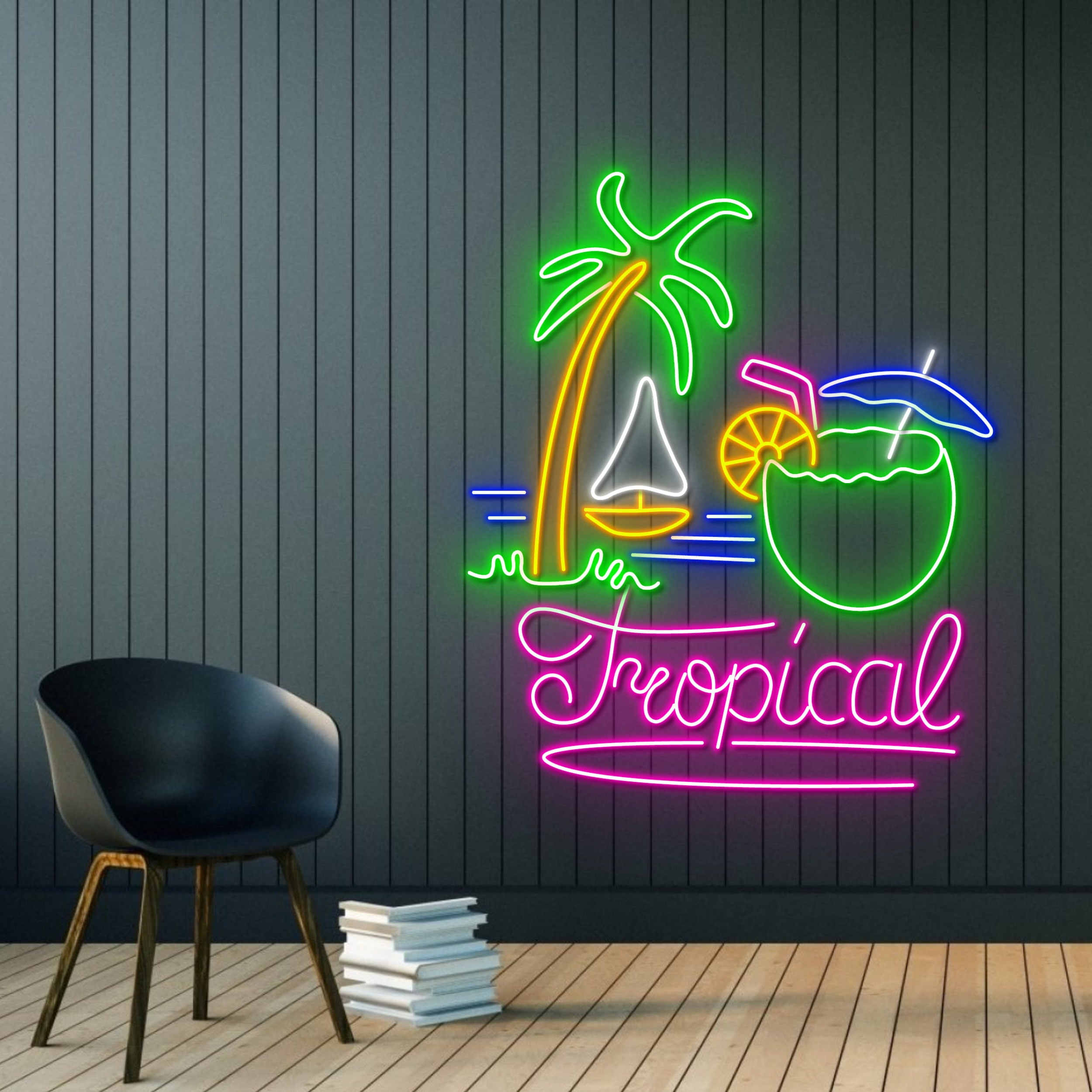 Handmadetneonsign Coconut Bar Open Party Pub Neon Signs, Bar Led Lights ...