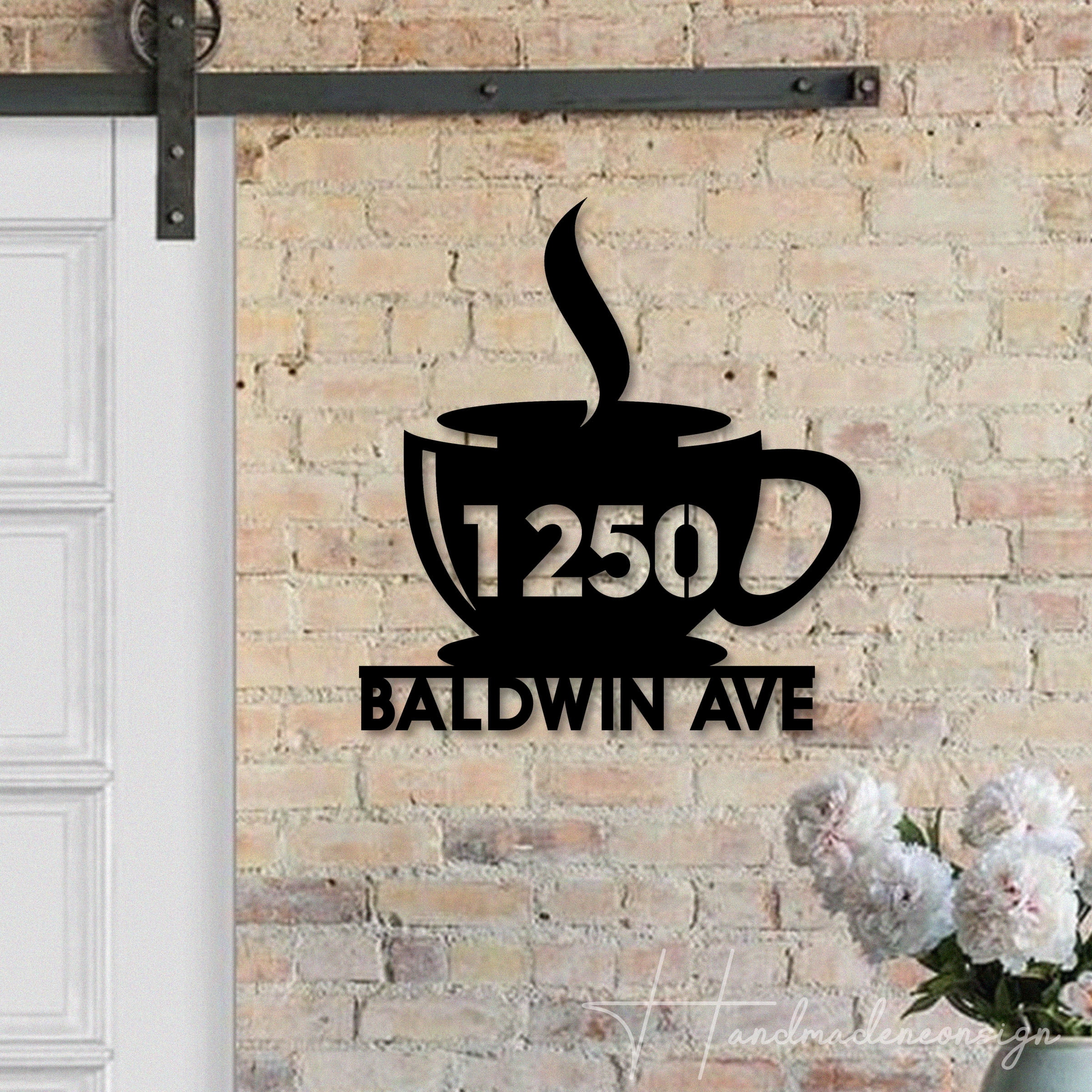 Handmadetneonsign Coffee Address House Number, Coffee Home Address ...