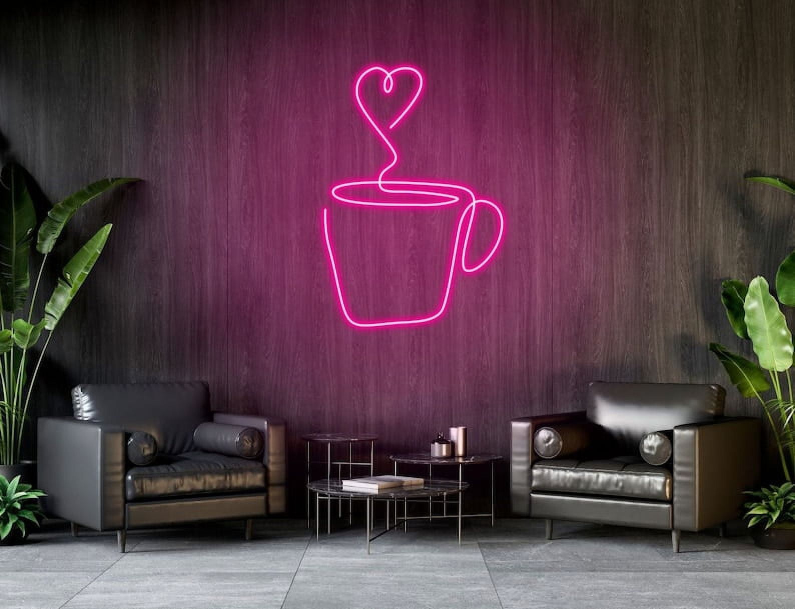 Handmadetneonsign Coffee Cup with Love, coffee neon sign, cafe neon ...