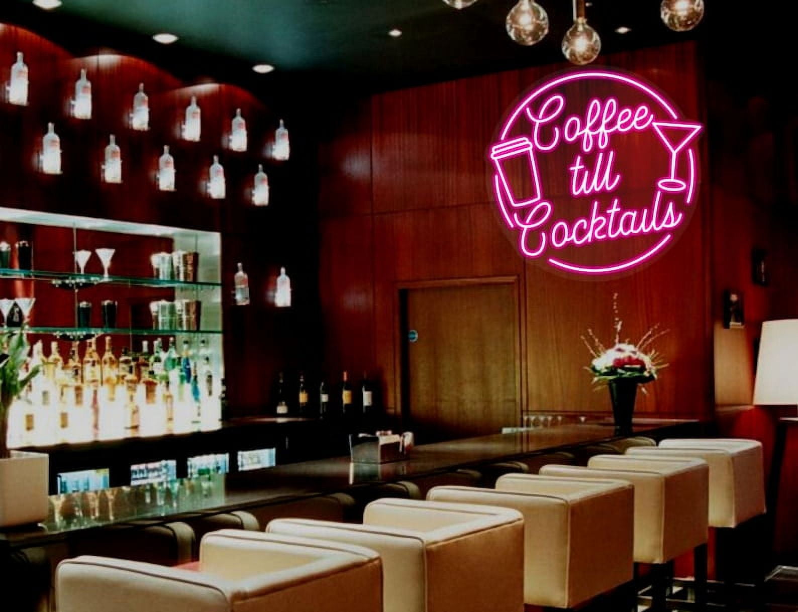 Handmadetneonsign Coffee till Cocktails neon sign, Cafe neon sign ...