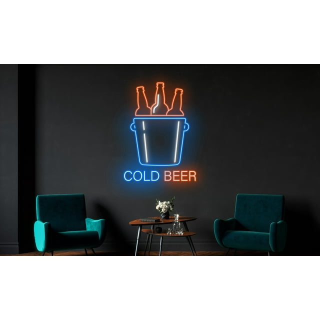 Handmadetneonsign Cold Beer Neon Sign, Cold Beer Led Sign, Custom Neon ...
