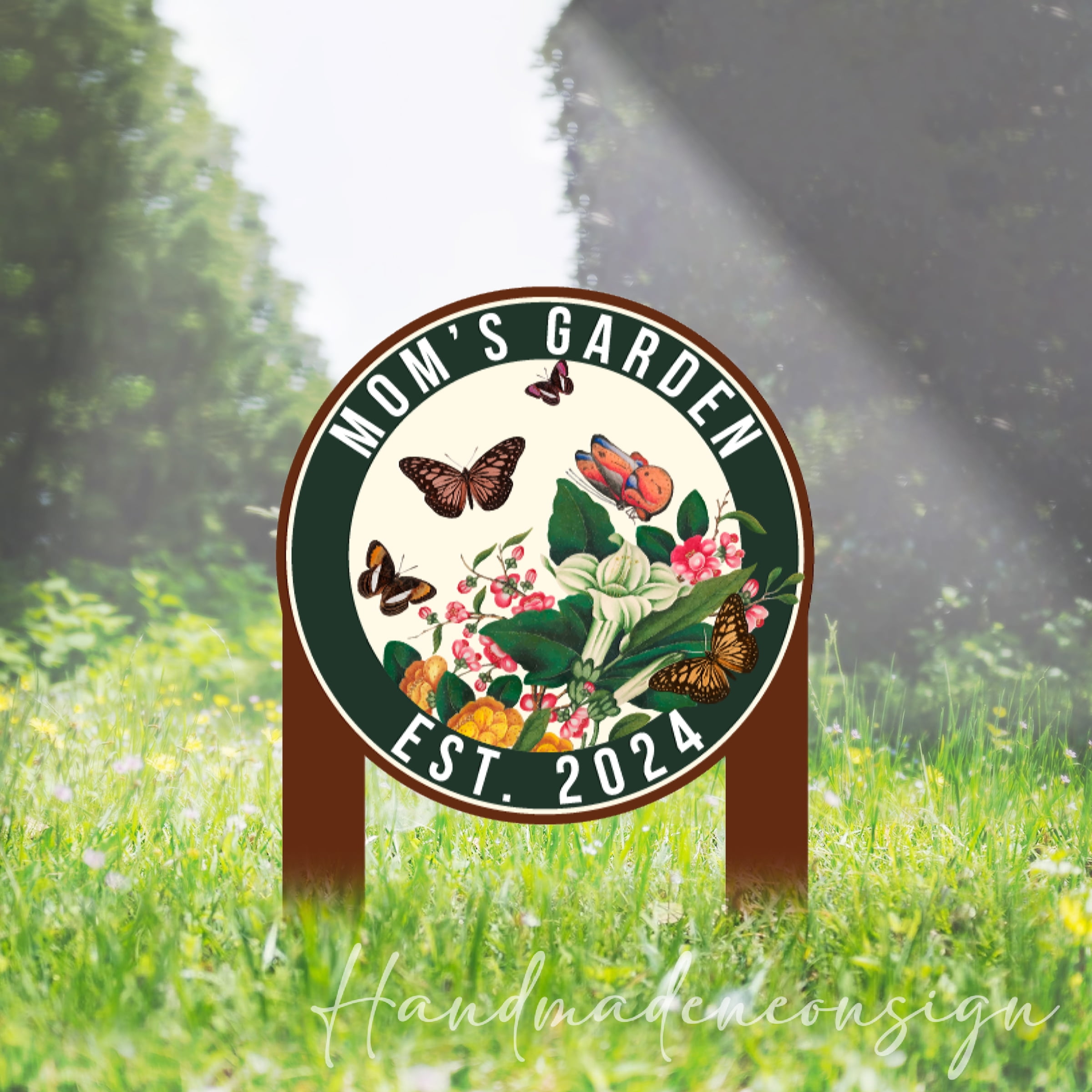 Handmadetneonsign Colorful Butterfly Metal Stake, Butterfly Garden ...