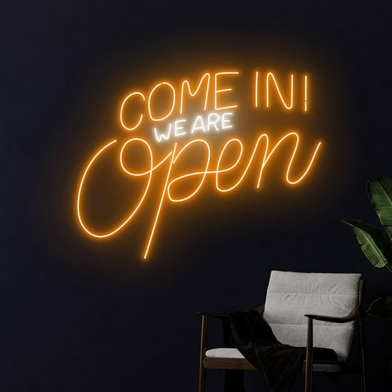 Handmadetneonsign Come In We Are Open Led Sign, Open Neon Sign, Open ...