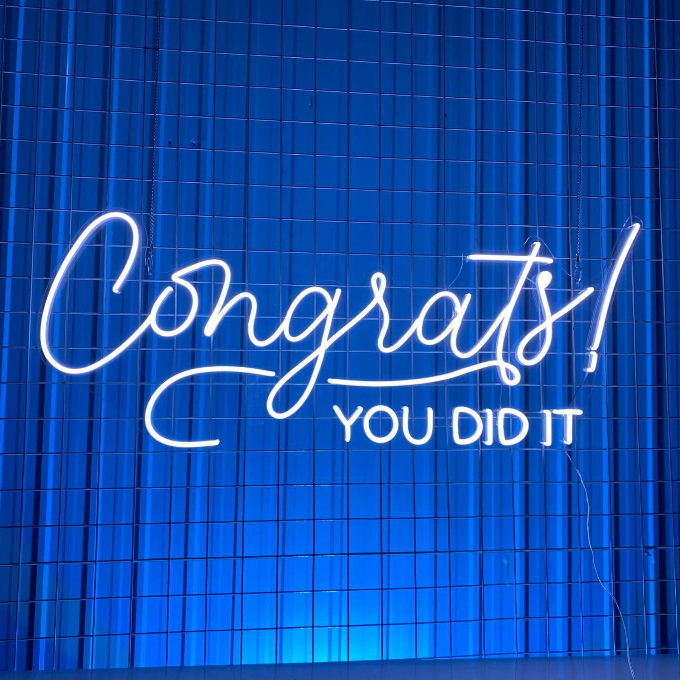 Handmadetneonsign Congrats You Did It Neon Sign, Motivational Quotes ...