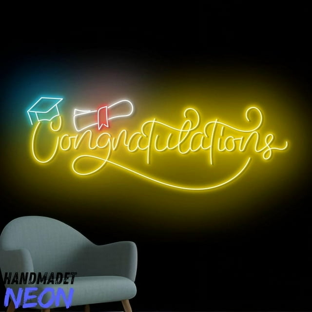 Handmadetneonsign Congratulations Neon Sign, Congrats Led Sign ...
