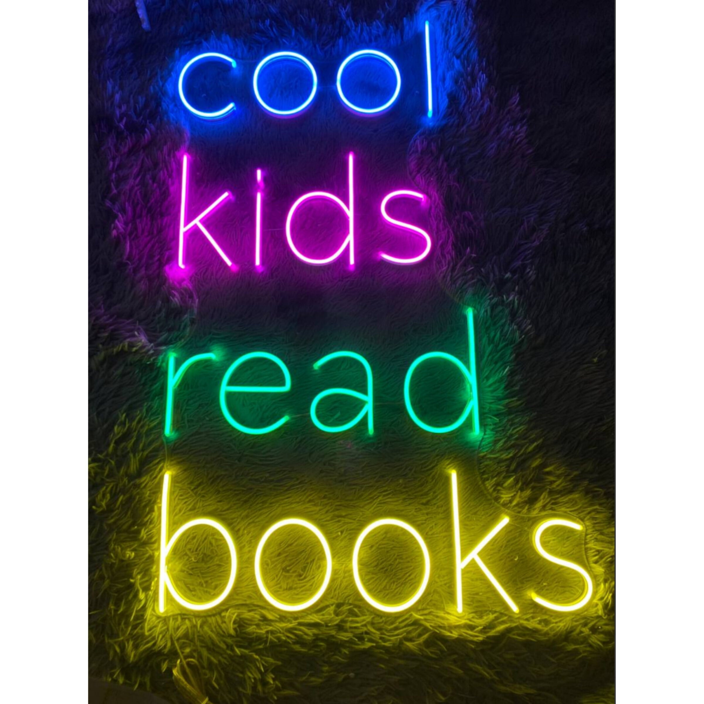 Handmadetneonsign Cook Kids Read Books Led Sign, Book Lovers Neon Sign ...