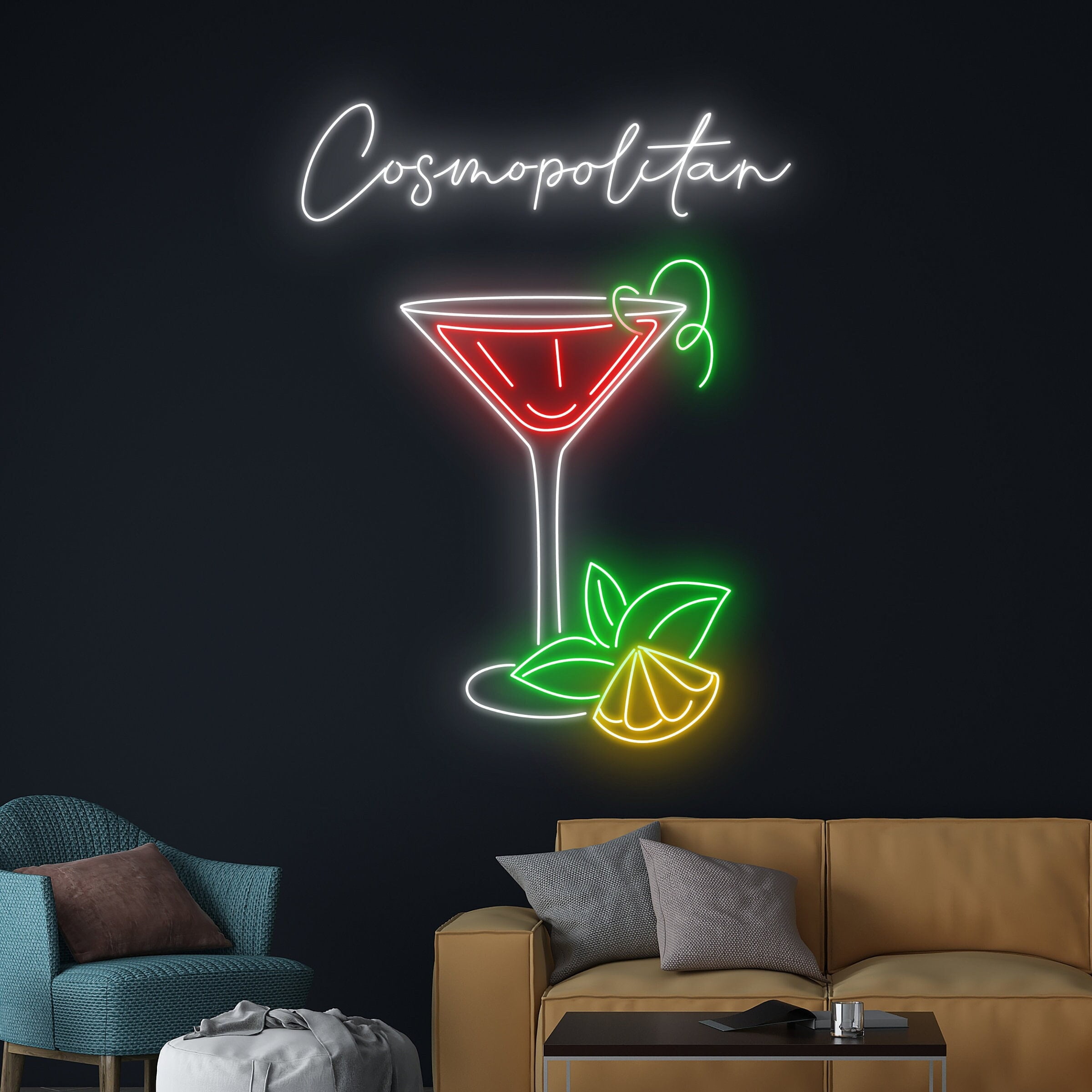 Handmadetneonsign Cosmopolitan Led Sign, Cosmopolitan Neon Light ...