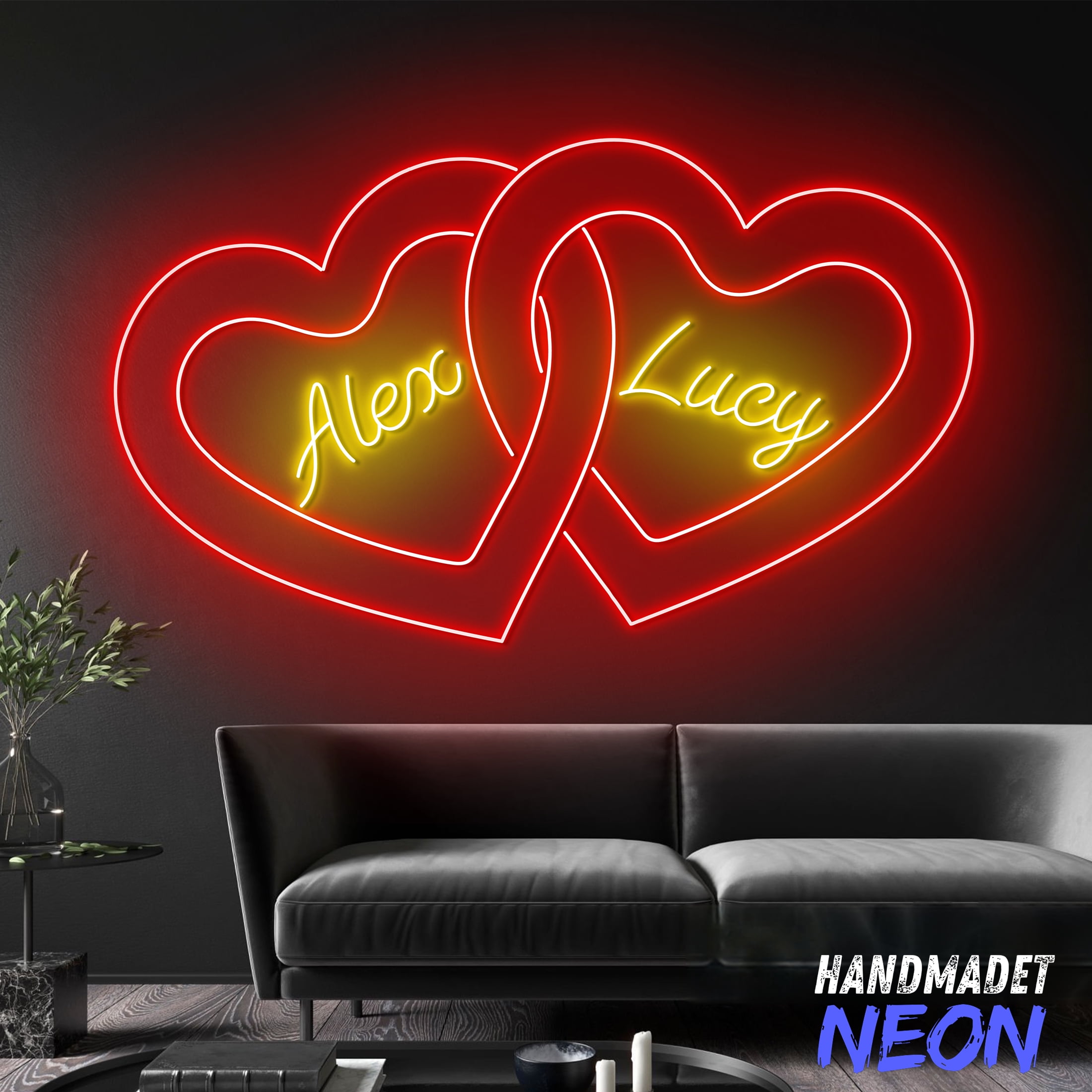 Handmadetneonsign Couple Neon Sign, Aesthetic Led Wall Light For Bar ...