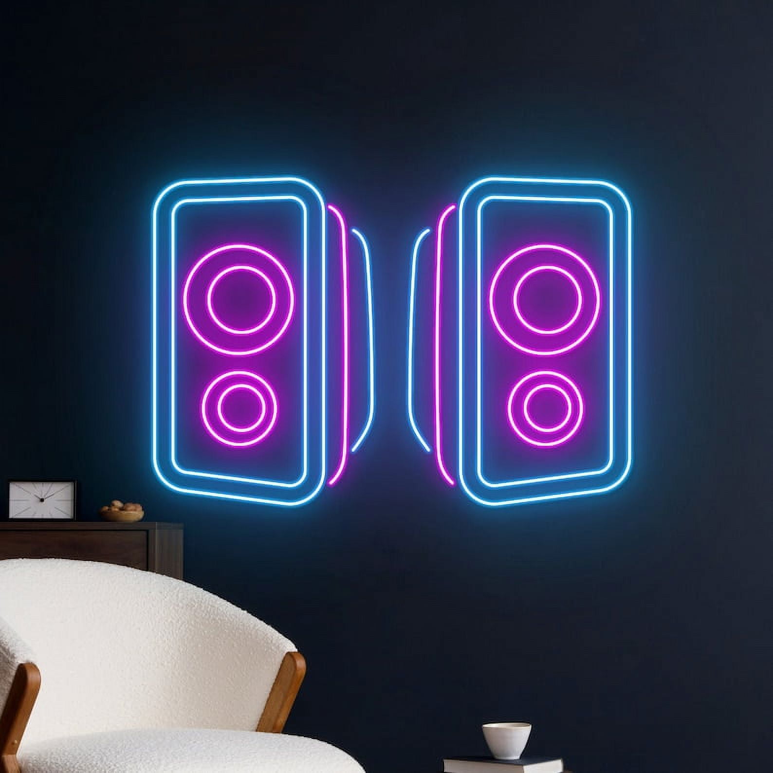 Handmadetneonsign Couple Speaker Party Box Neon Sign, Music Player Led ...