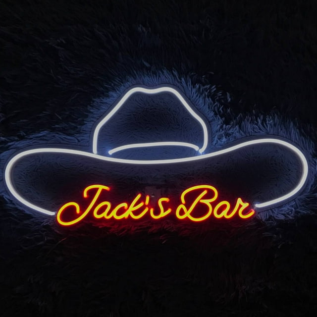Handmadetneonsign Cowboy Hat Neon Signs, Custom Name Cowboy Hat LED ...