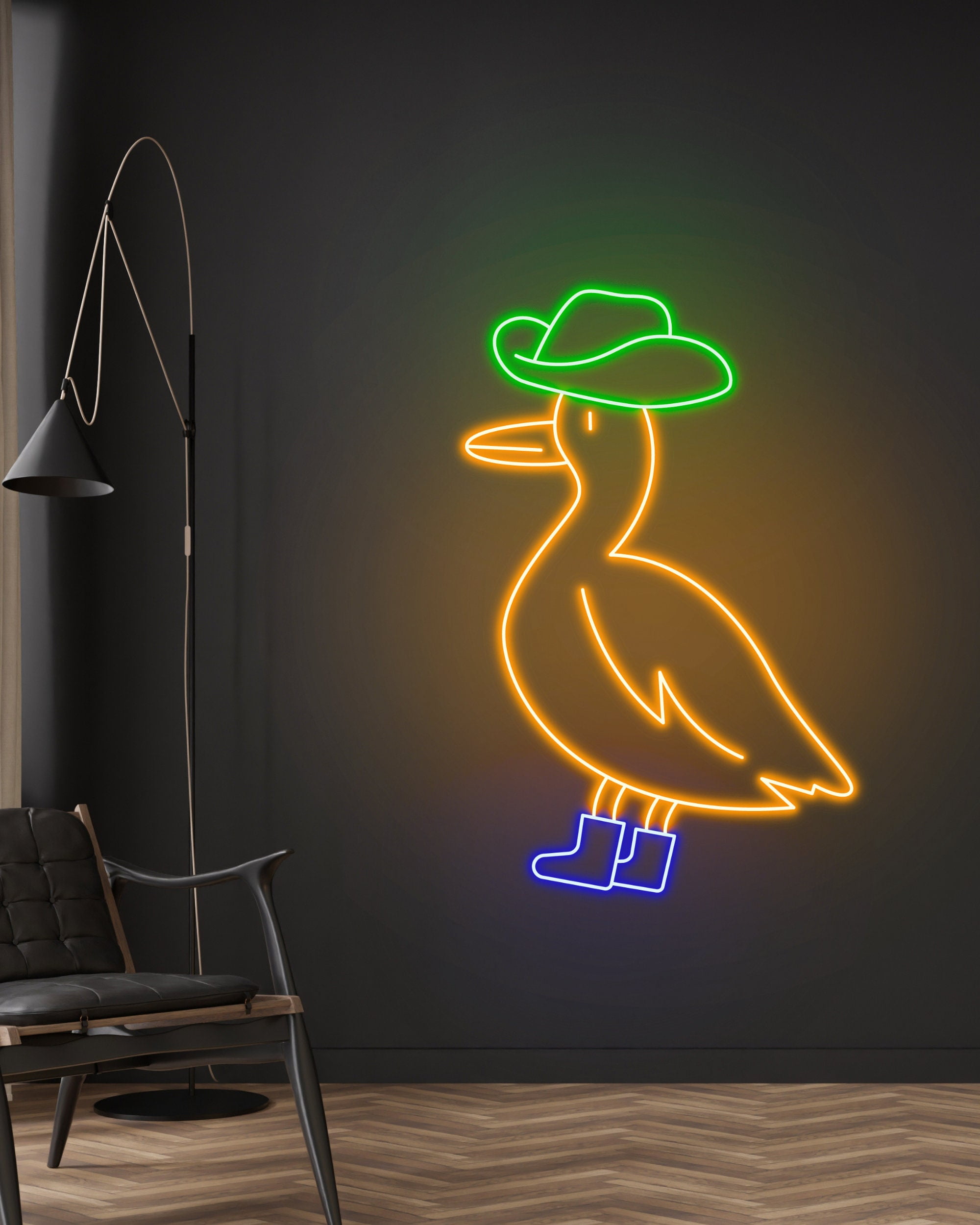 Handmadetneonsign Cowboys Duck Neon Sign, Cowboy Hat Neon Sign, Duck ...