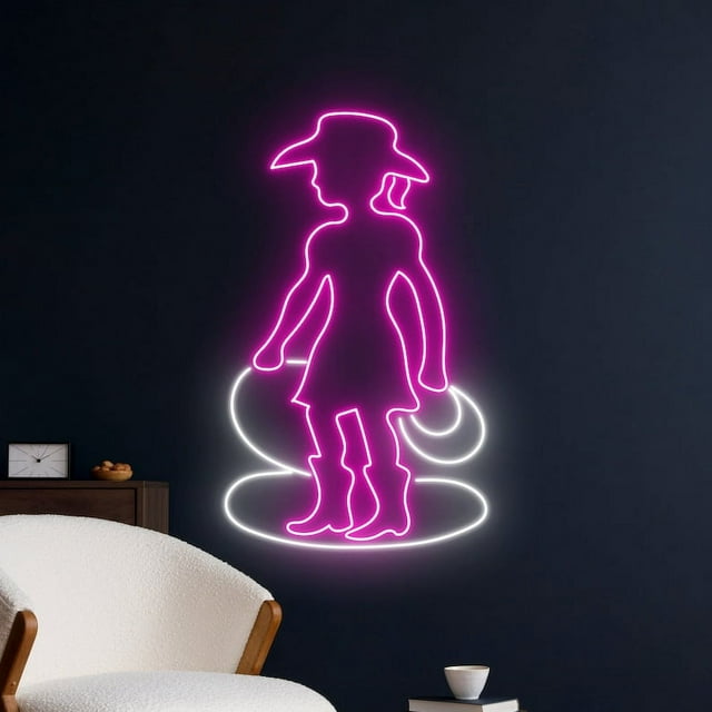 Handmadetneonsign Cowgirl Baby Girl Led Sign, Cowgirl Neon Sign, Cowboy ...