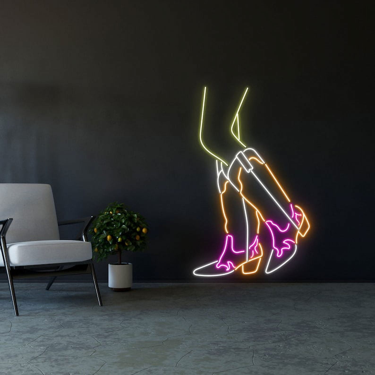 Handmadetneonsign Cowgirl Boots Led Sign, Cowgirl Legs Led Lights ...