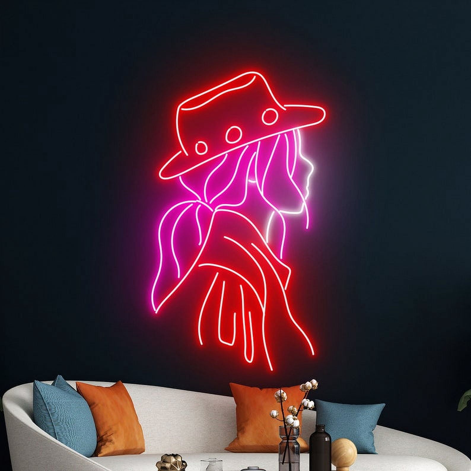 Handmadetneonsign Cowgirl Led Sign, Cowgirl Neon Sign, Cowboy Girl Neon ...