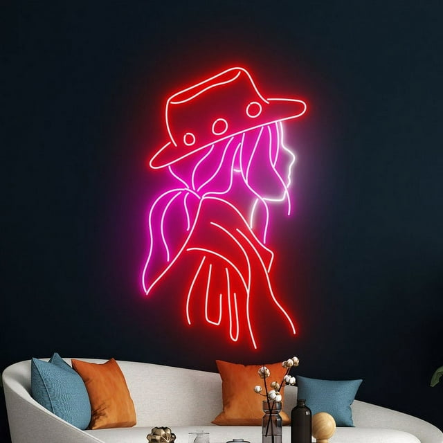 Handmadetneonsign Cowgirl Led Sign, Cowgirl Neon Sign, Cowboy Girl Neon ...