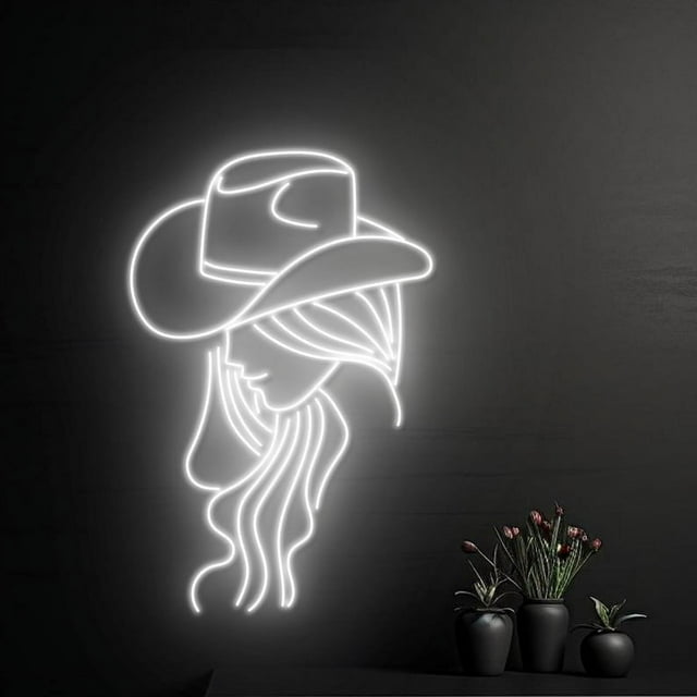 Handmadetneonsign Cowgirl Led Sign, Cowgirl Neon Sign, Cowboy Girl Neon ...