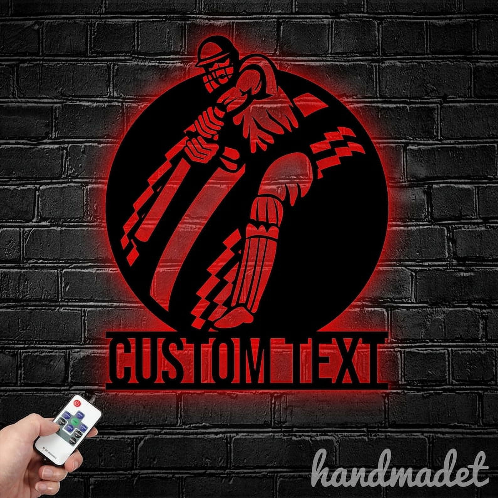 Handmadetneonsign Cricket Metal Wall Art, Cricket Metal Sign Wall Decor ...