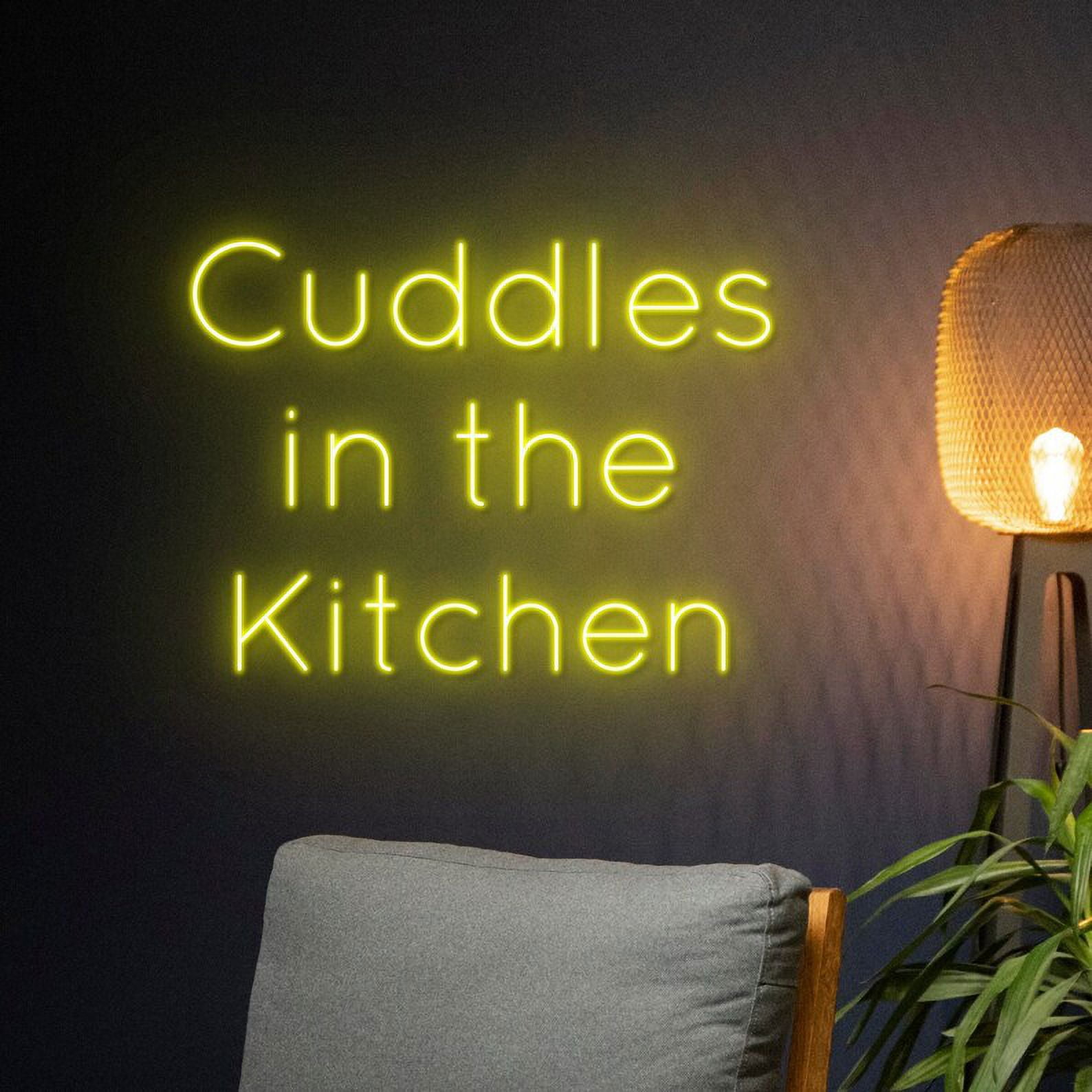 Handmadetneonsign Cuddles In The Kitchen Neon Sign, Cuddles In The ...