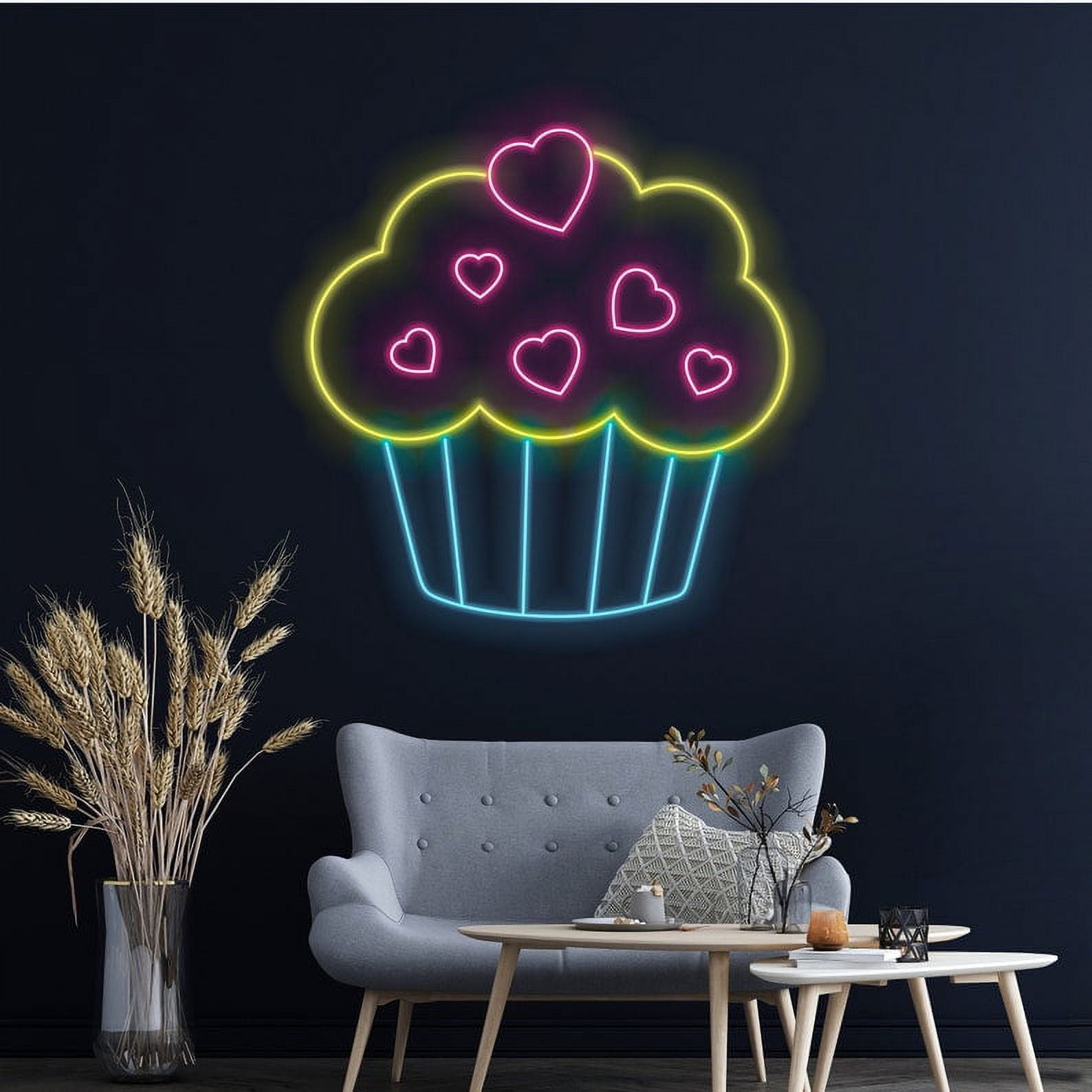 Handmadetneonsign Cupcake Neon Sign, Cupcake Led Sign, Led Light ...