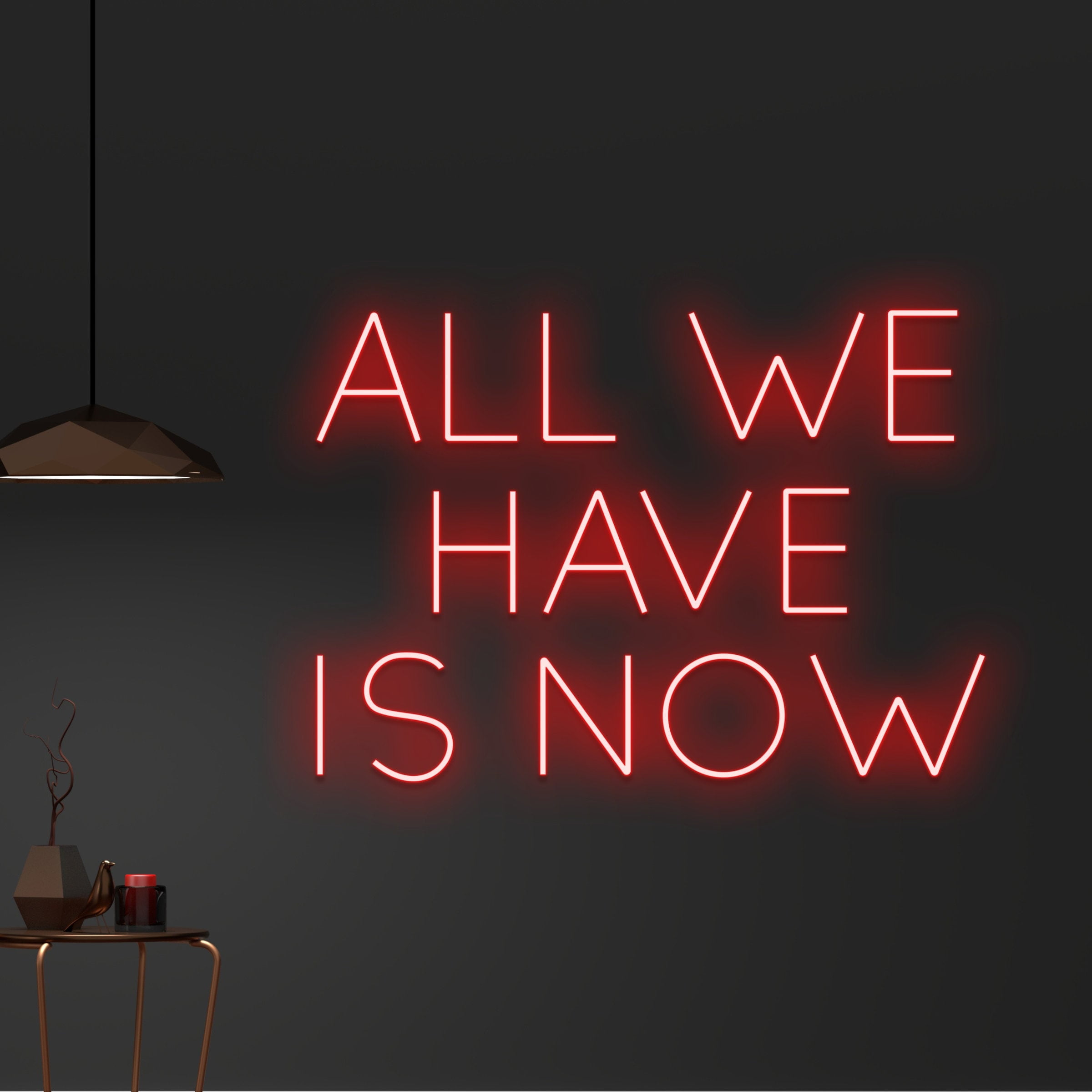 Handmadetneonsign Custom All We Have Is Now Neon Sign, Custom Quote ...