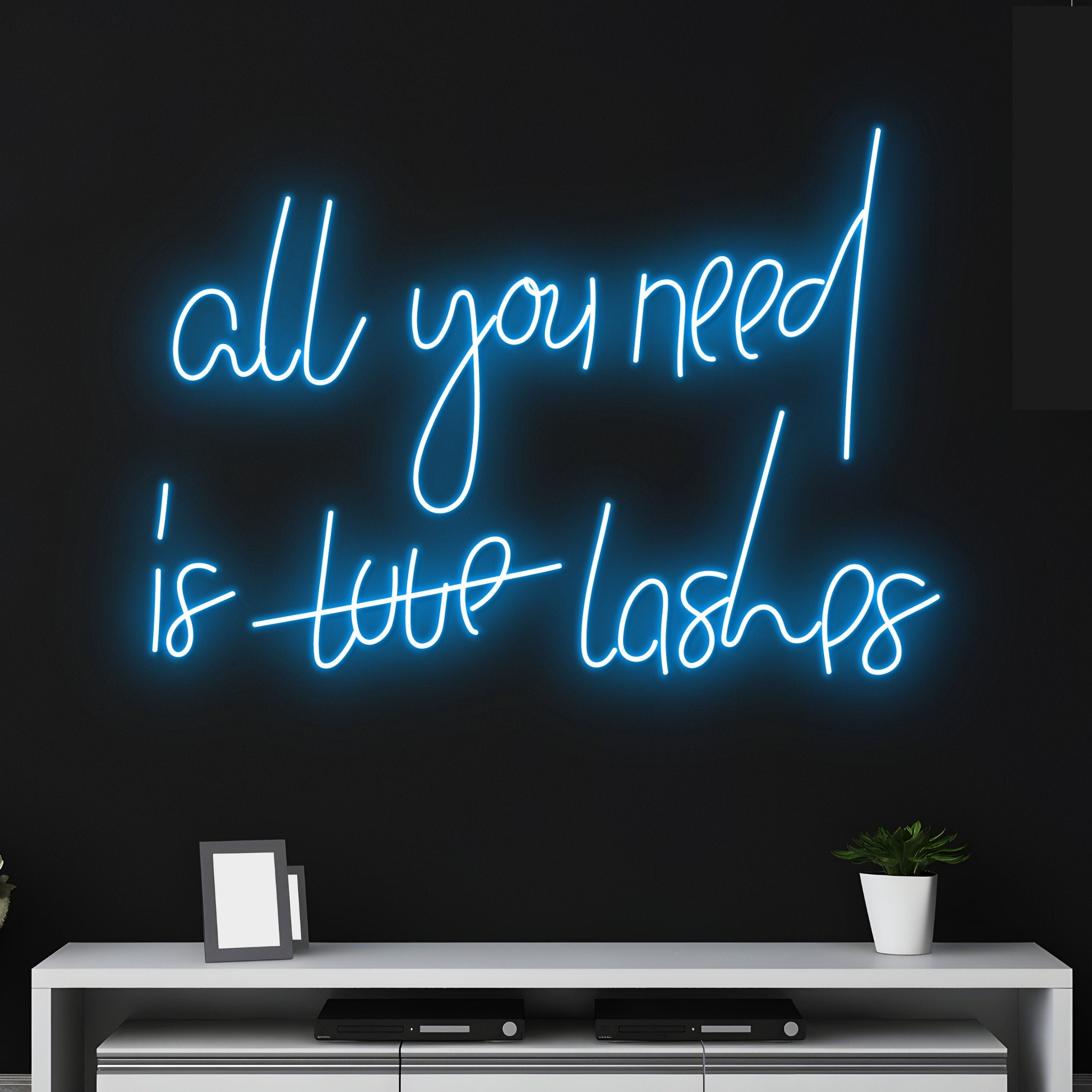 Handmadetneonsign Custom All You Need Is Love Lashes Neon Sign, Custom ...